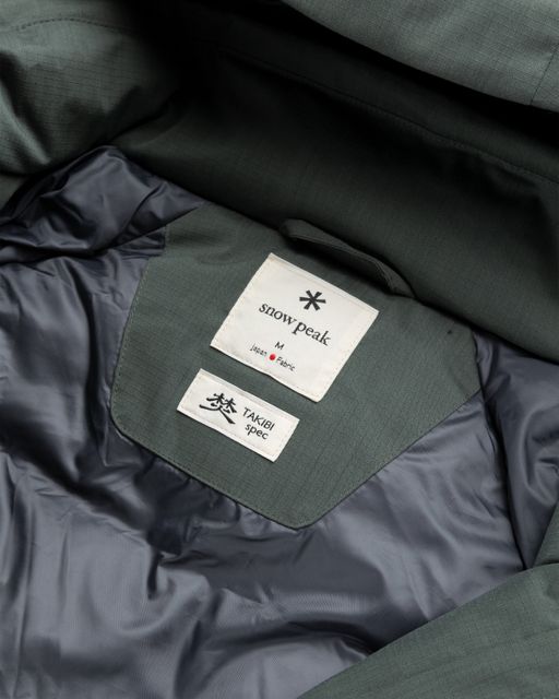 Snow Peak – Fire-Resistant 2 Layer Down Jacket Green | Highsnobiety Shop