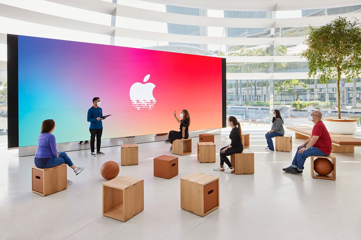 First Look Inside Apple's New Floating 'Night Club' Store