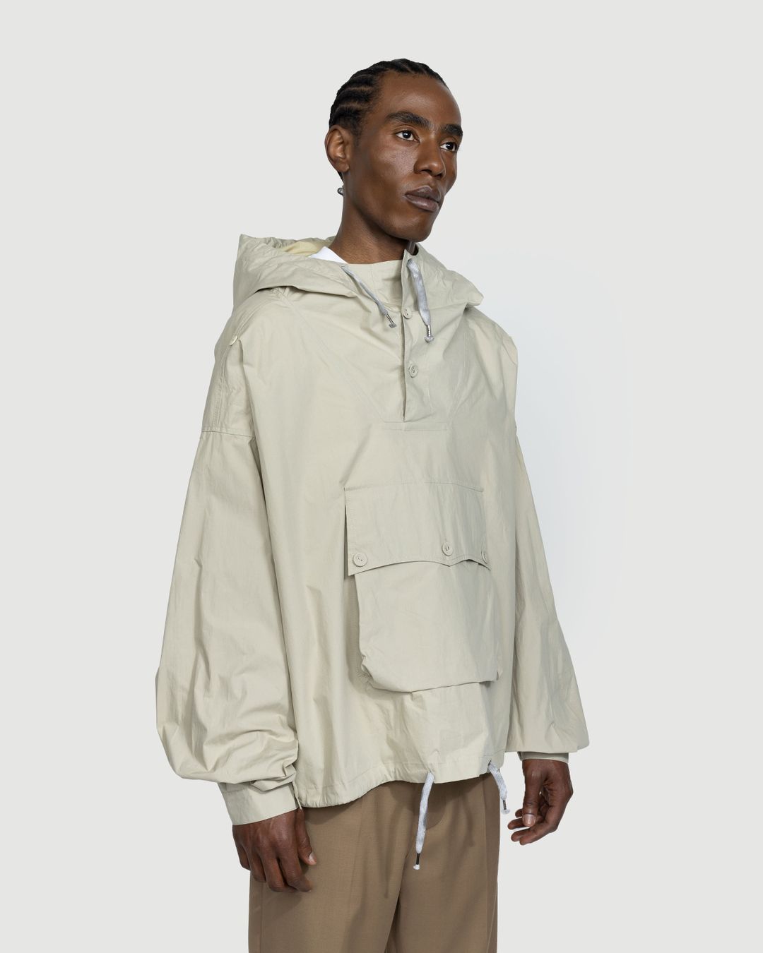 Maison Margiela – Coated Cotton Hooded Jacket Cream | Highsnobiety Shop