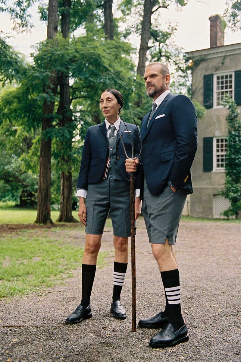 David Harbour in Thom Browne's Fall 2021 Campaign