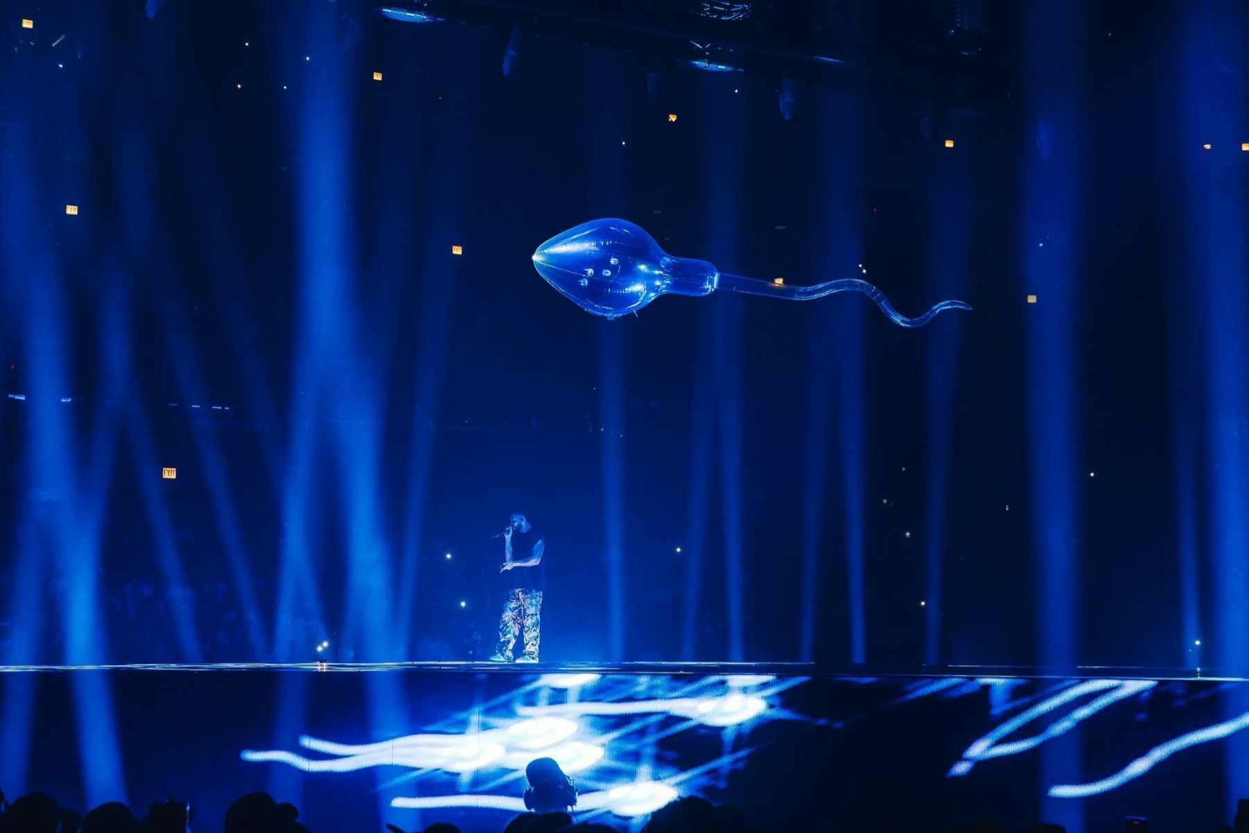 Drake Kicks Off Tour With Giant Flying Sperm