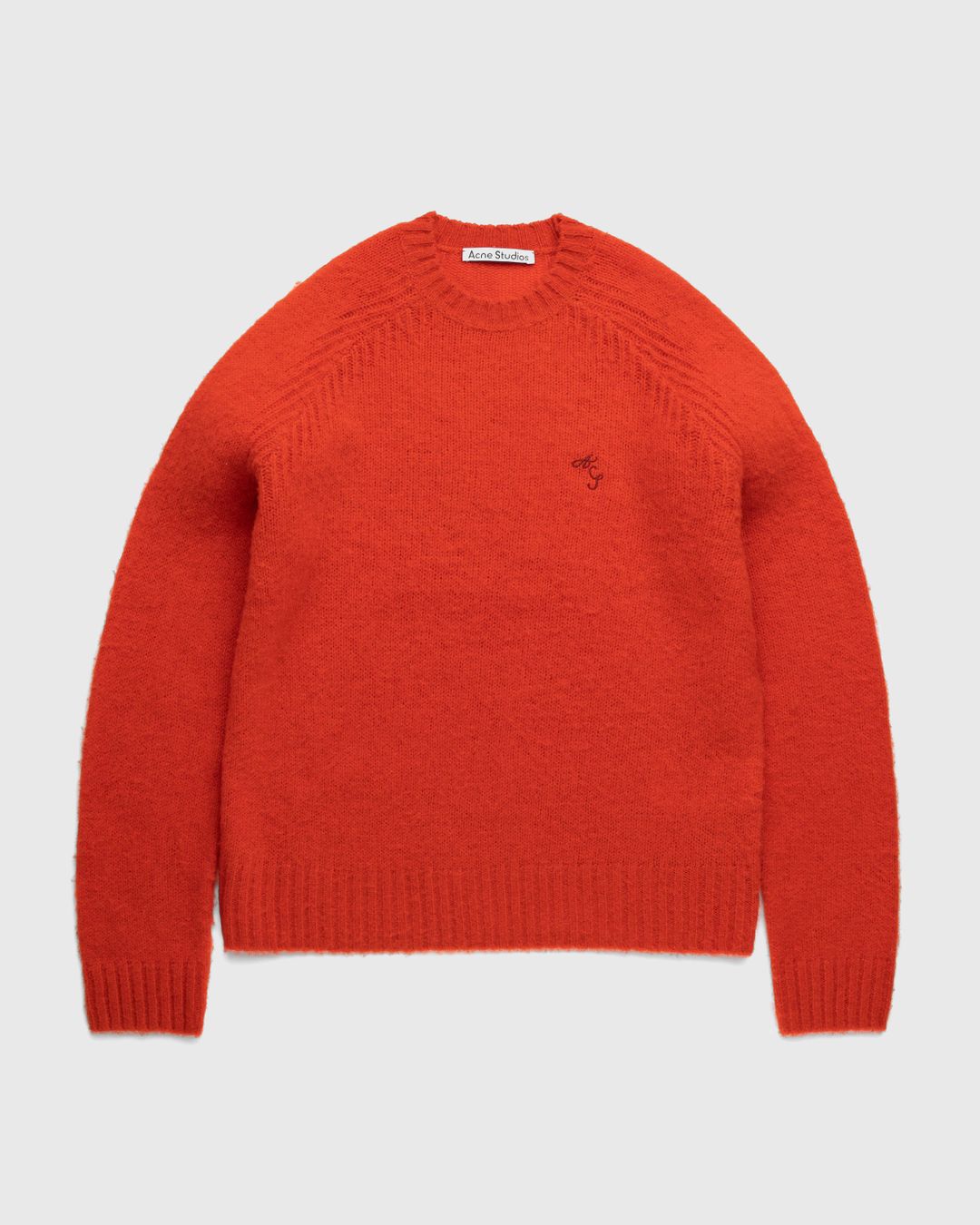 Acne Studios – Embroidered Crewneck Sweater Red | Highsnobiety Shop