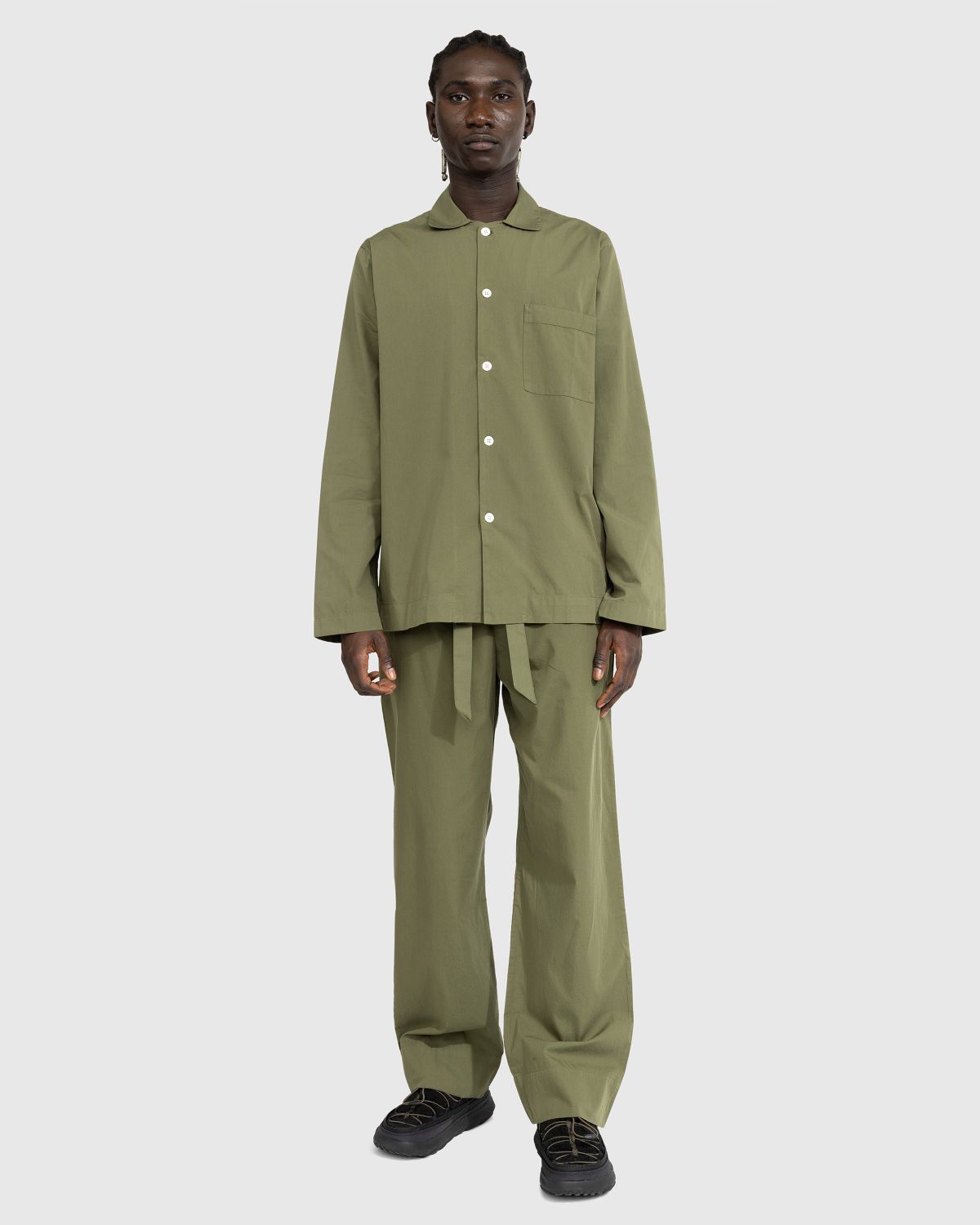 Tekla – Poplin Pyjamas Shirt Willow | Highsnobiety Shop