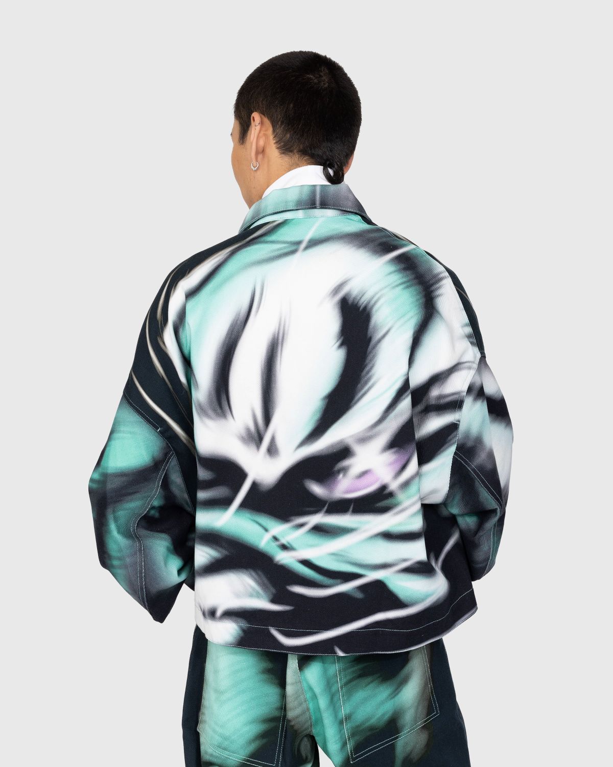 Gerrit Jacob – Printed Denim Jacket Green | Highsnobiety Shop