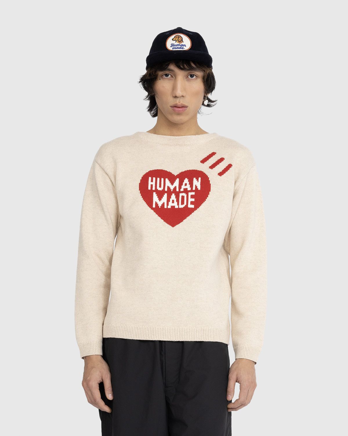 Human Made – Heart Knit Sweater Beige | Highsnobiety Shop