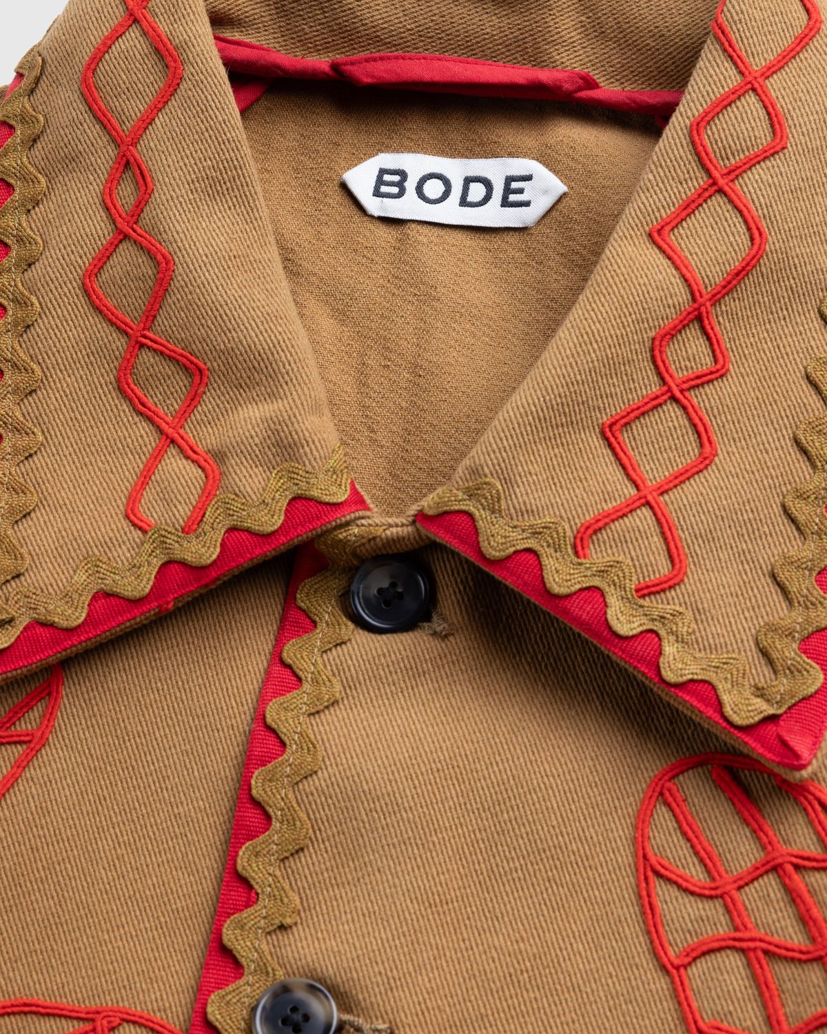 Bode – Field Maple Coat Brown/Red | Highsnobiety Shop