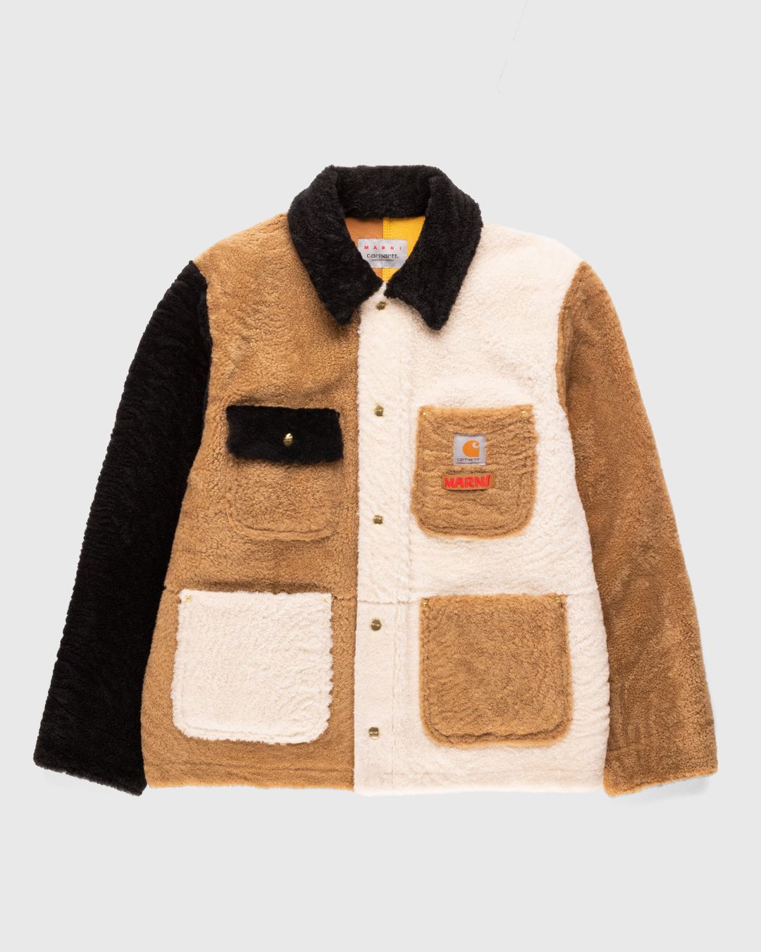 Marni x Carhartt WIP – Reversible Shearling Jacket Brown | Highsnobiety ...