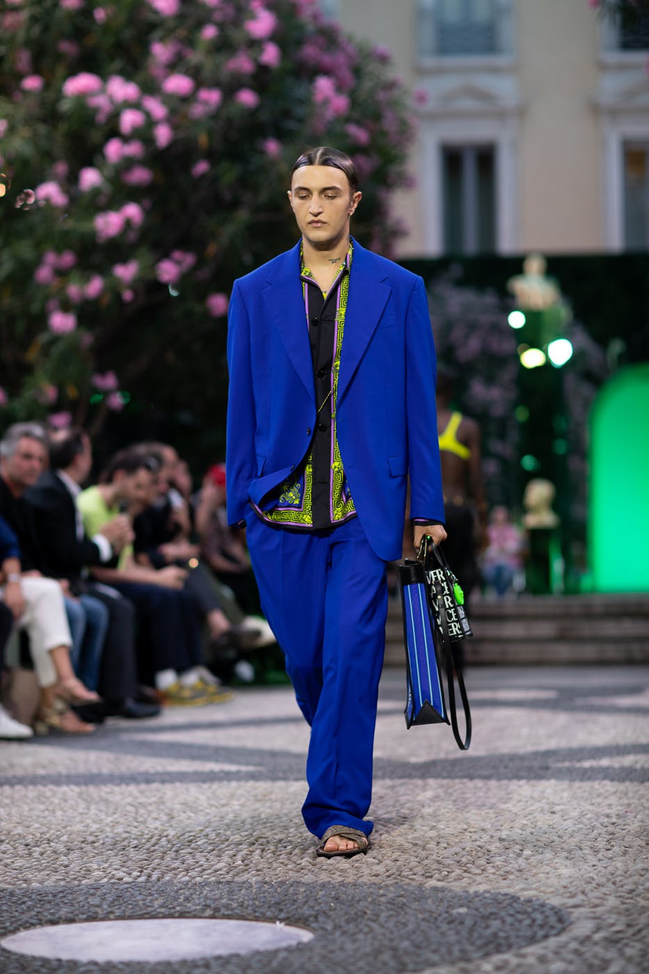 Versace SS23 Men's Collection Runway Show With Vase Accessories