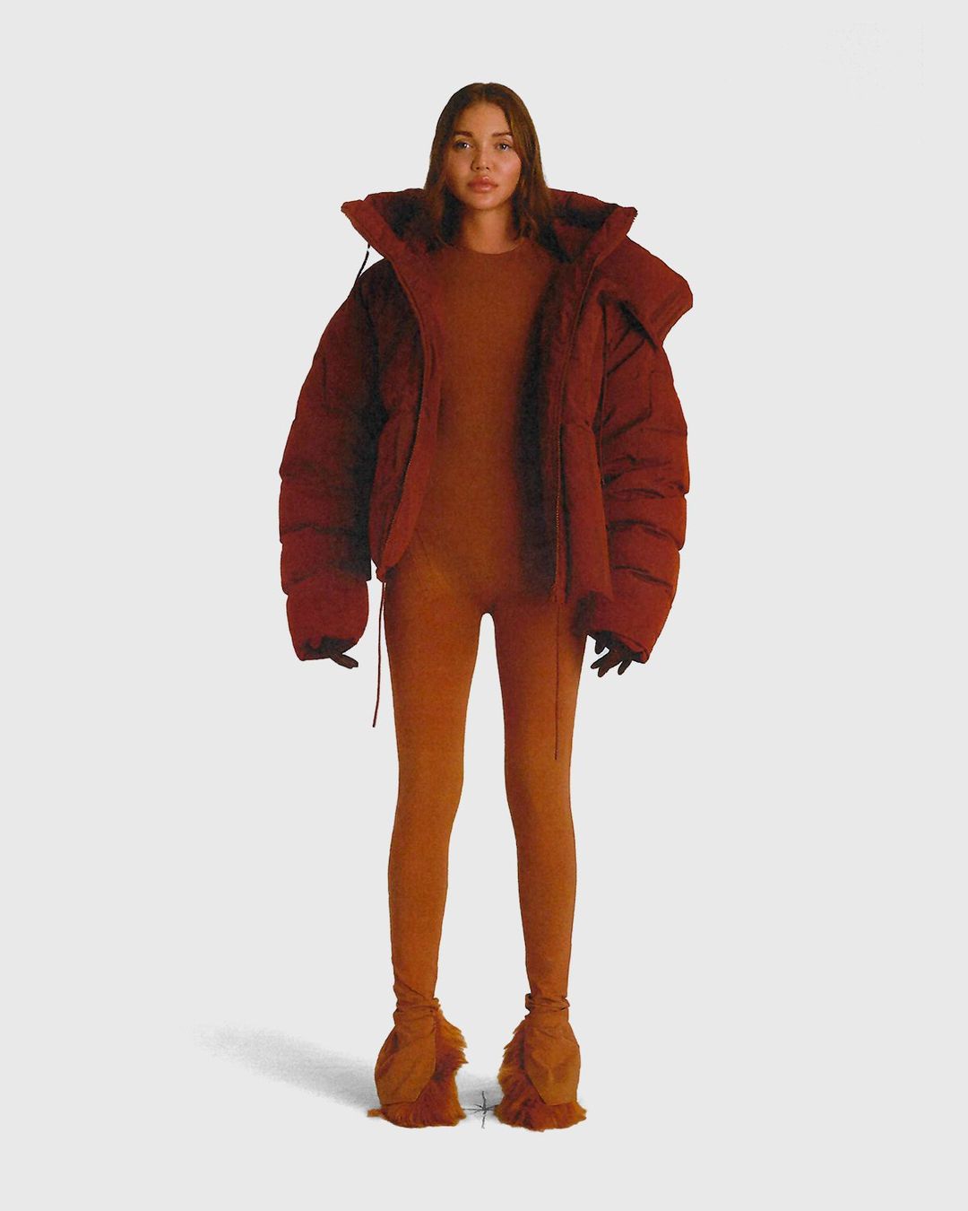 Entire Studios – SOA Puffer Jacket Rust | Highsnobiety Shop