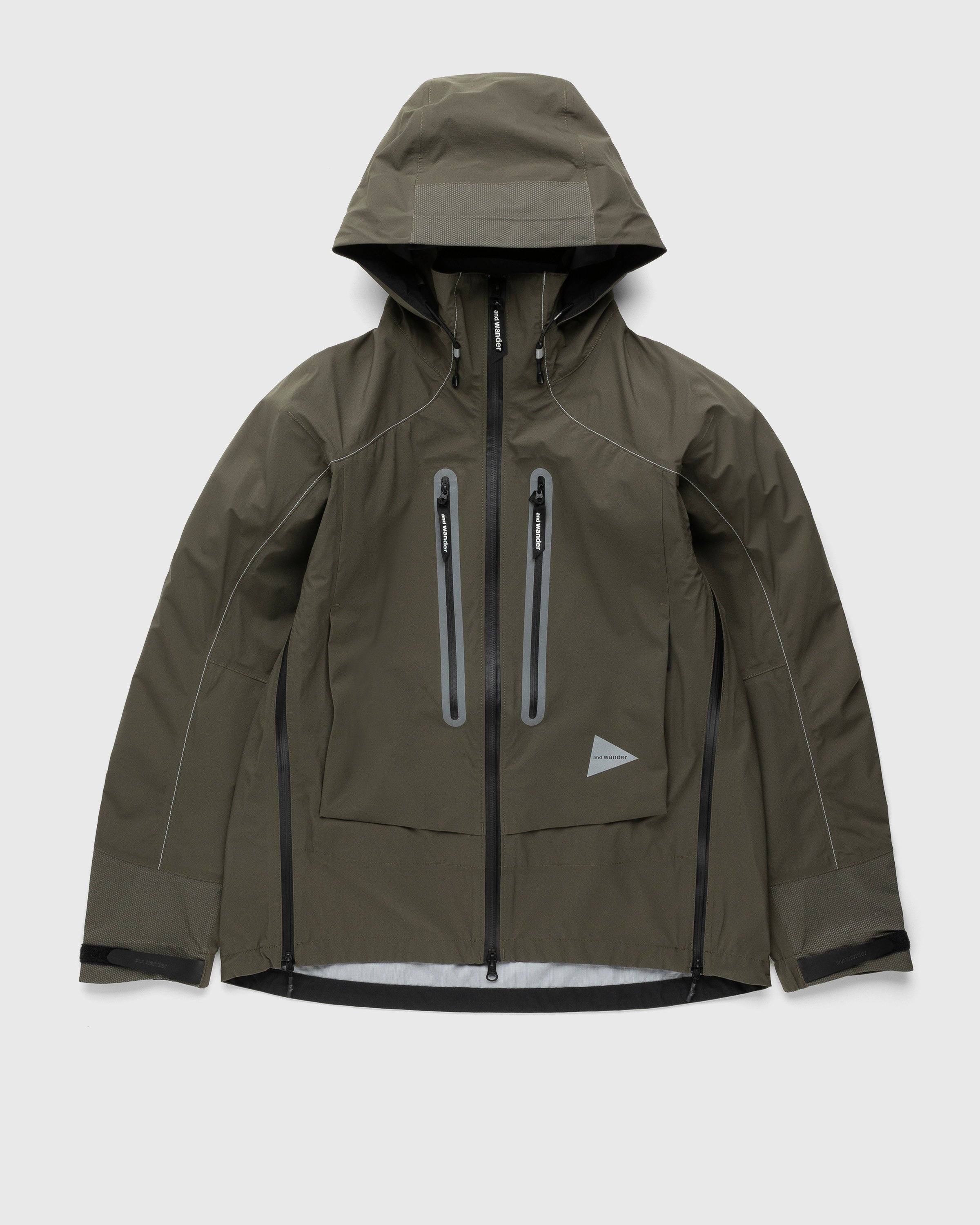 And Wander – Pertex Shield Rain Jacket Khaki | Highsnobiety Shop