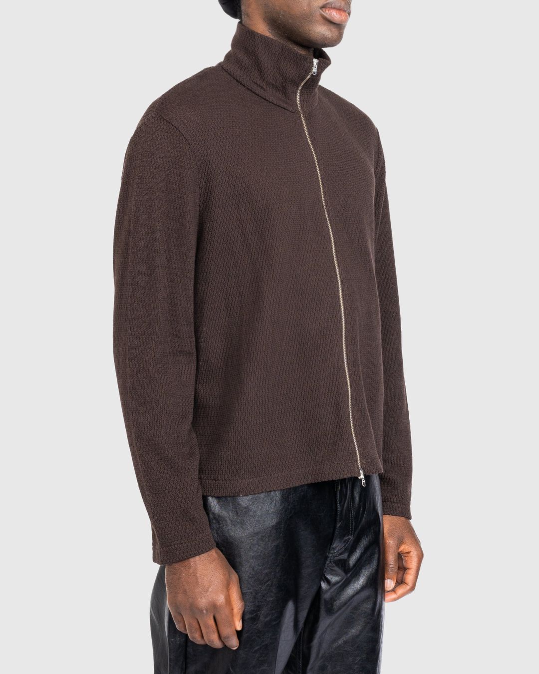 Our Legacy – Shrunken Full-Zip Polo Brown | Highsnobiety Shop