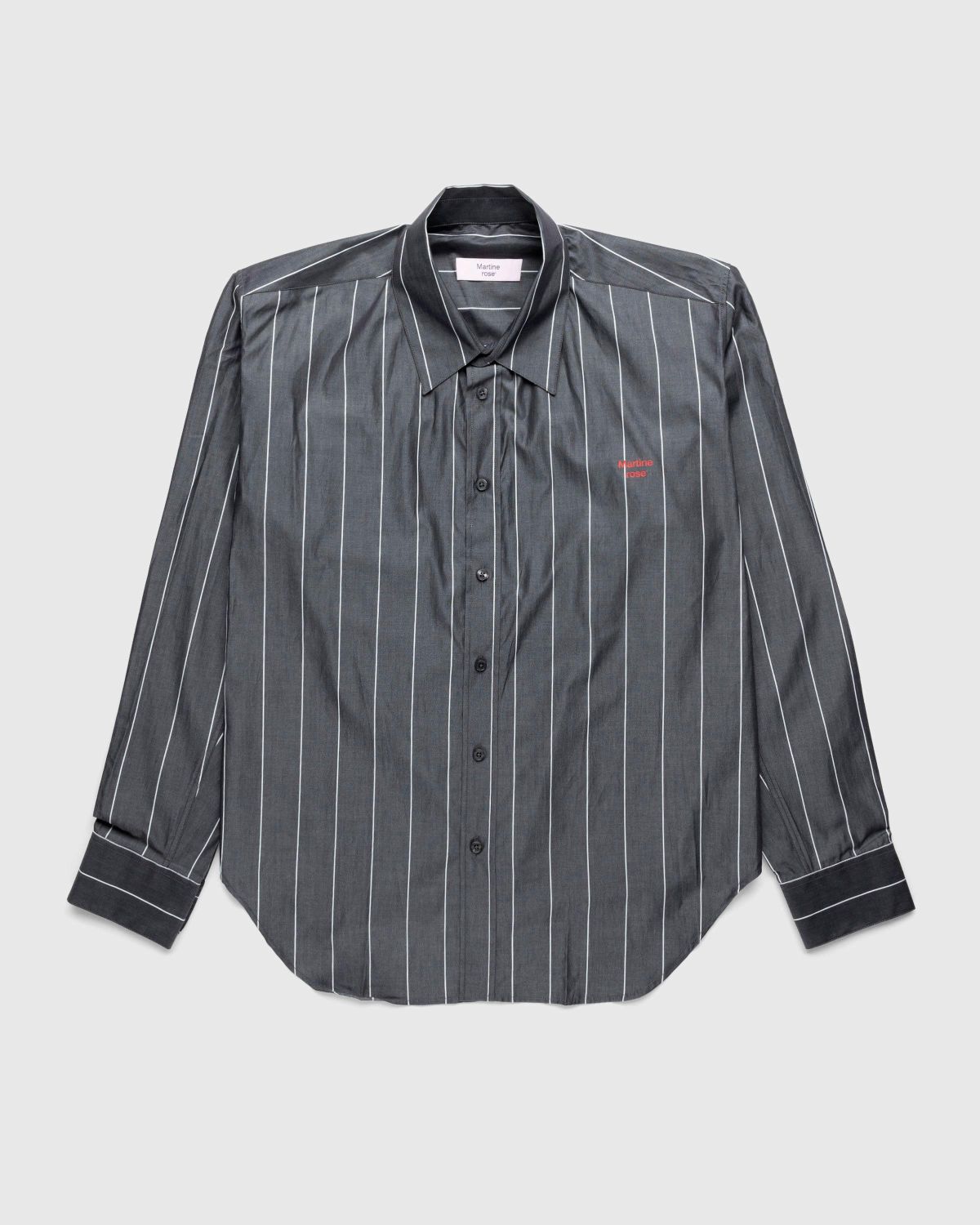 Martine Rose – Pulled Neck Shirt Grey/White | Highsnobiety Shop