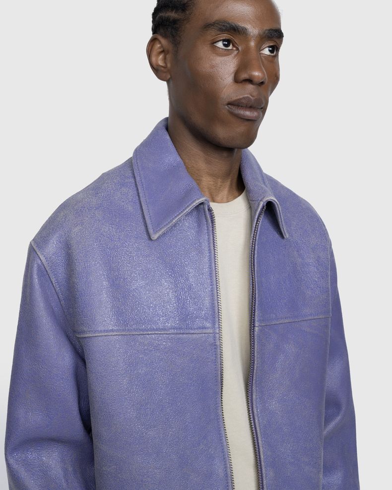Guess USA – Crackle Leather Jacket Purple | Highsnobiety Shop