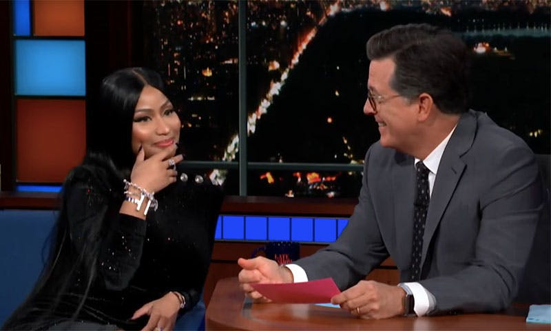 Nicki Minaj Adds Bars About Stephen Colbert to "Barbie Dreams"