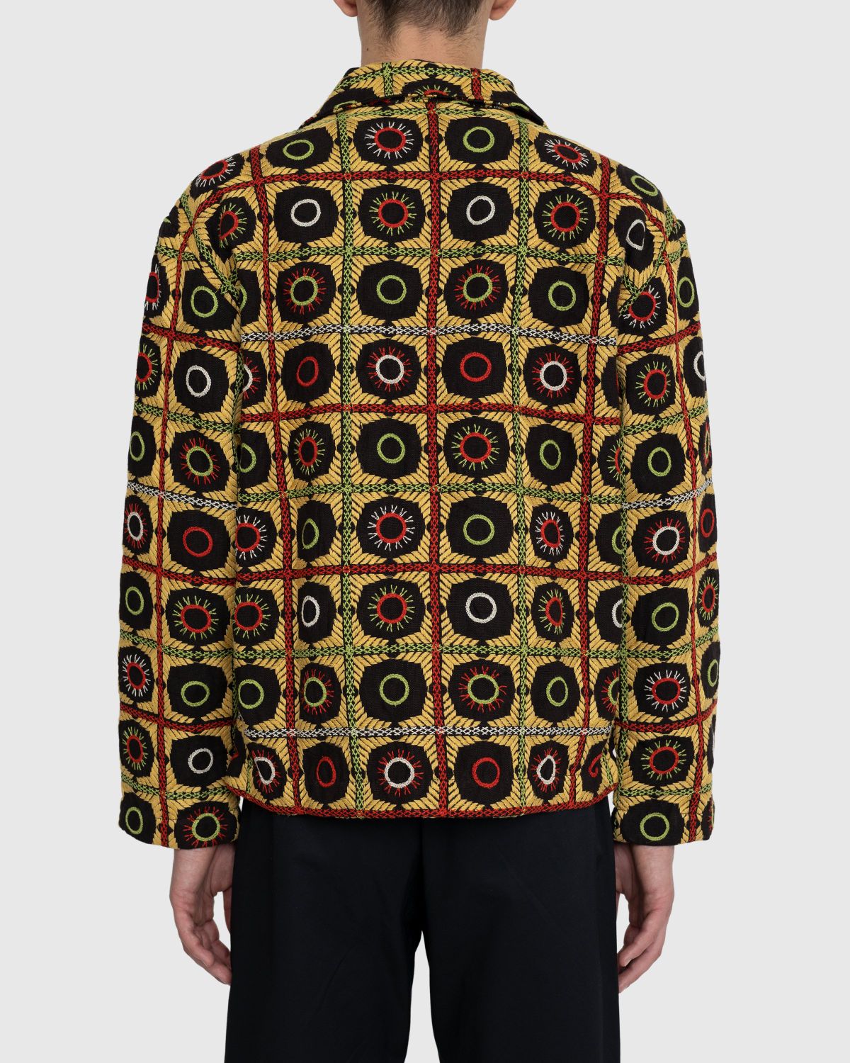 Bode – Circle Embroidered Linen Jacket Brown | Highsnobiety Shop