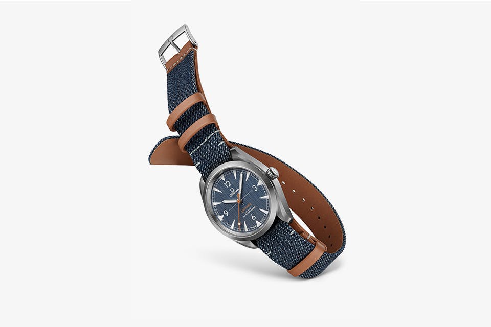 Omega's Denim-Dial Railmaster Pays Homage to Working Class Life