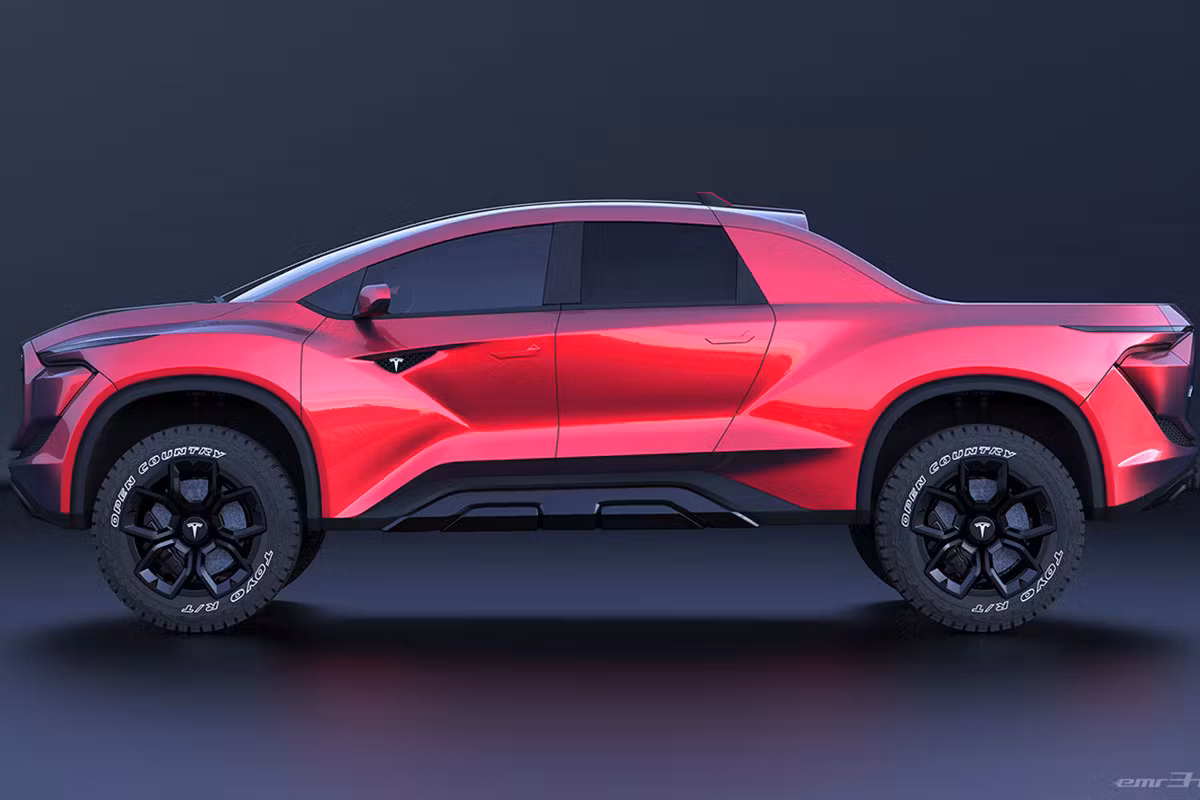 Concept Art Imagines Tesla's New Futuristic Pickup Truck
