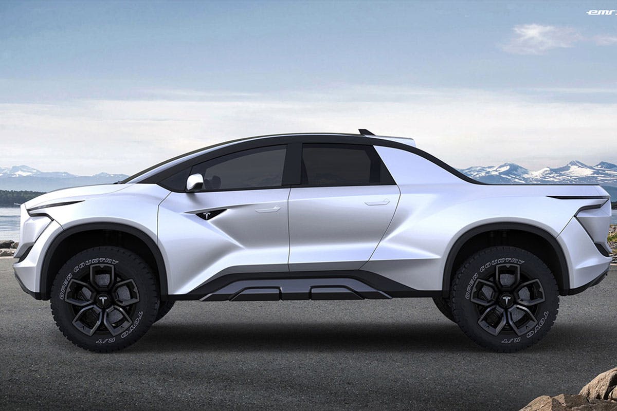Concept Art Imagines Tesla's New Futuristic Pickup Truck