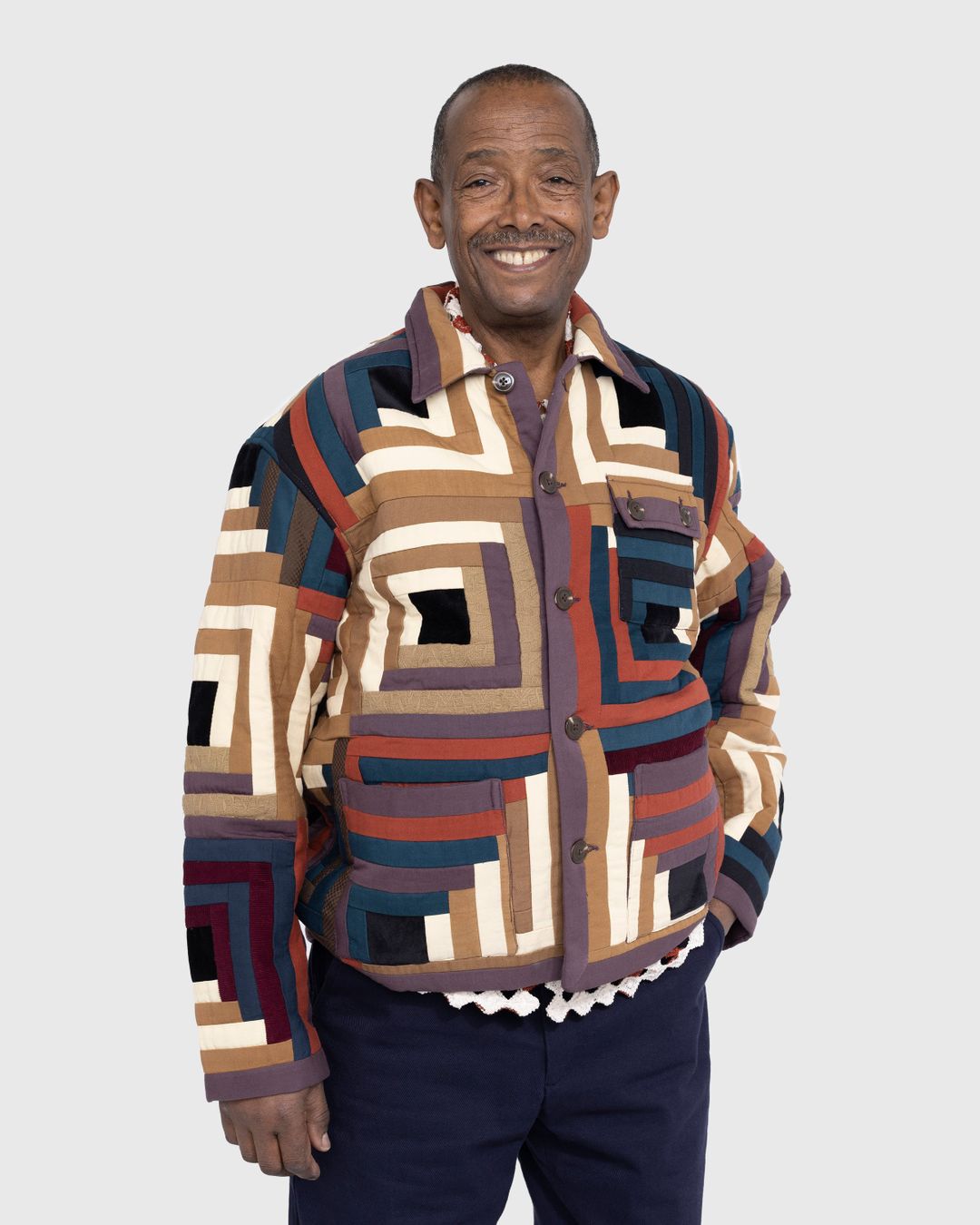 Bode – Log Cabin Quilted Workwear Jacket Multi | Highsnobiety Shop