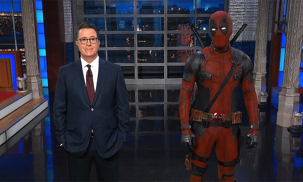 Watch Deadpool Hilariously Hijack Stephen Colbert’s Monologue