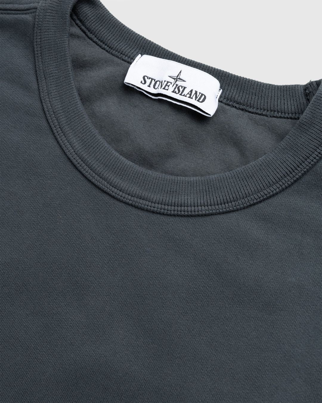 Stone Island – Garment-Dyed Brushed Fleece Crewneck Lead Grey ...