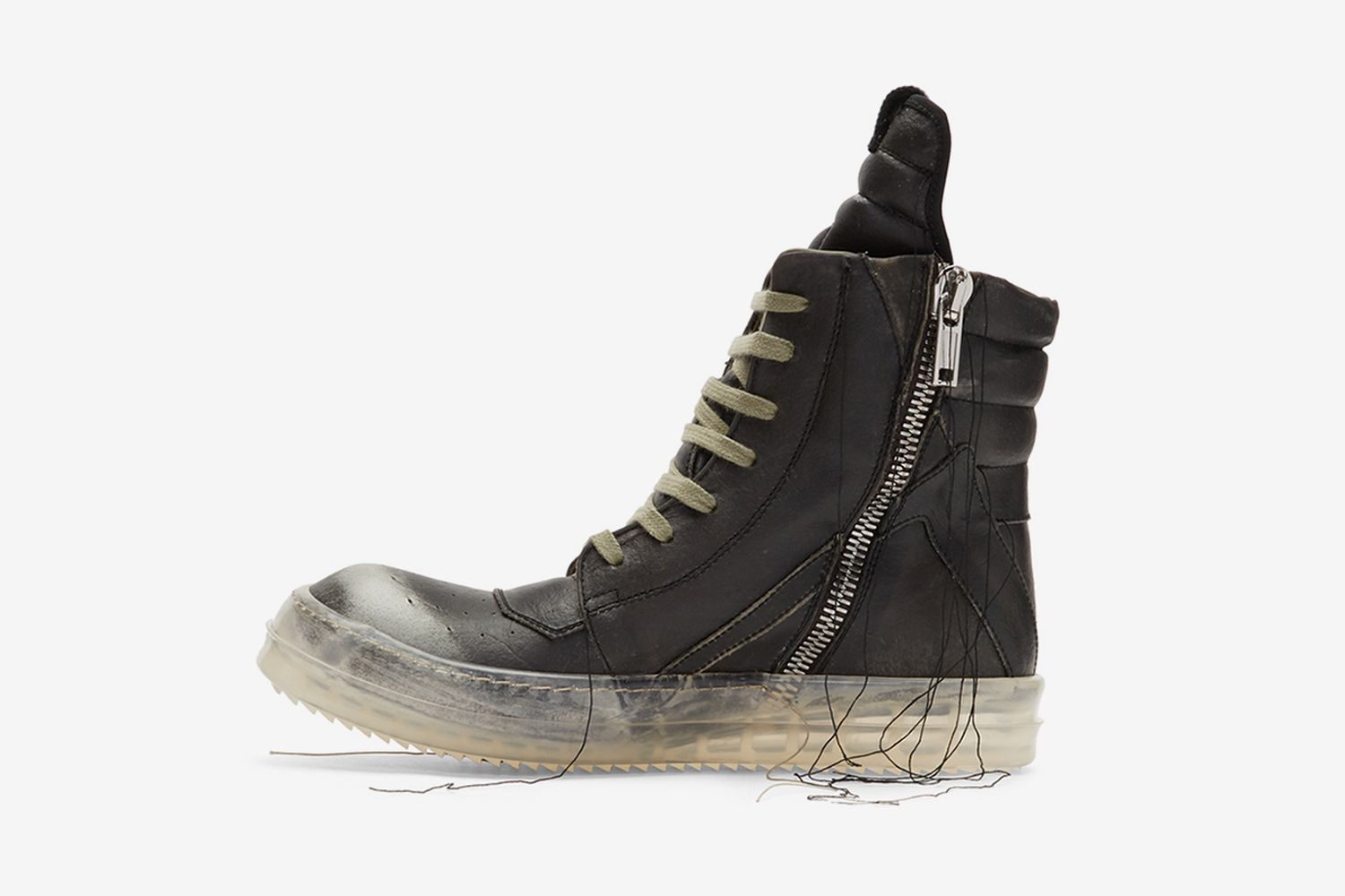 Rick Owens Drops Clear-Soled Geobasket Sneakers