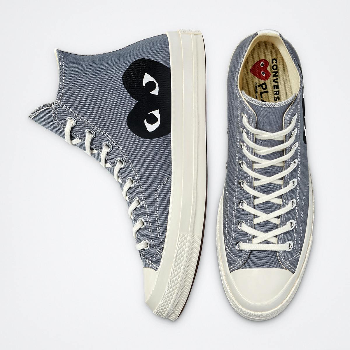 CdG PLAY x Converse Chuck 70 Blue & Gray: Images & Release Info