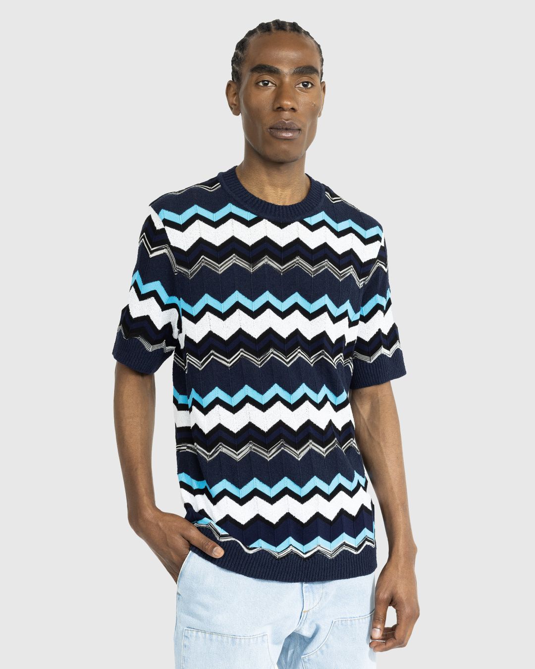 Missoni – Chevron T-Shirt Dark Blue | Highsnobiety Shop