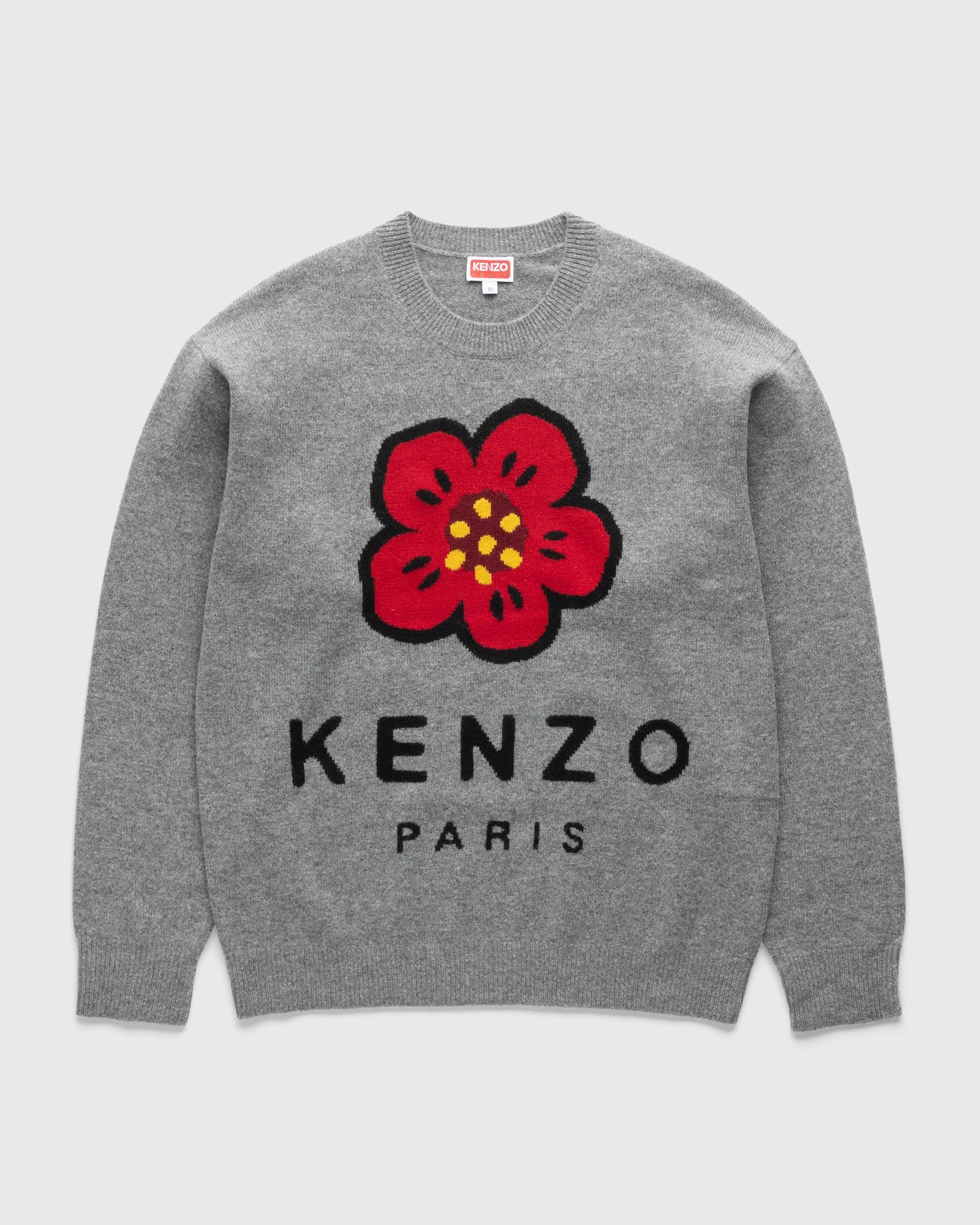 Kenzo – Boke Flower Merino Wool Sweater Middle Grey | Highsnobiety Shop
