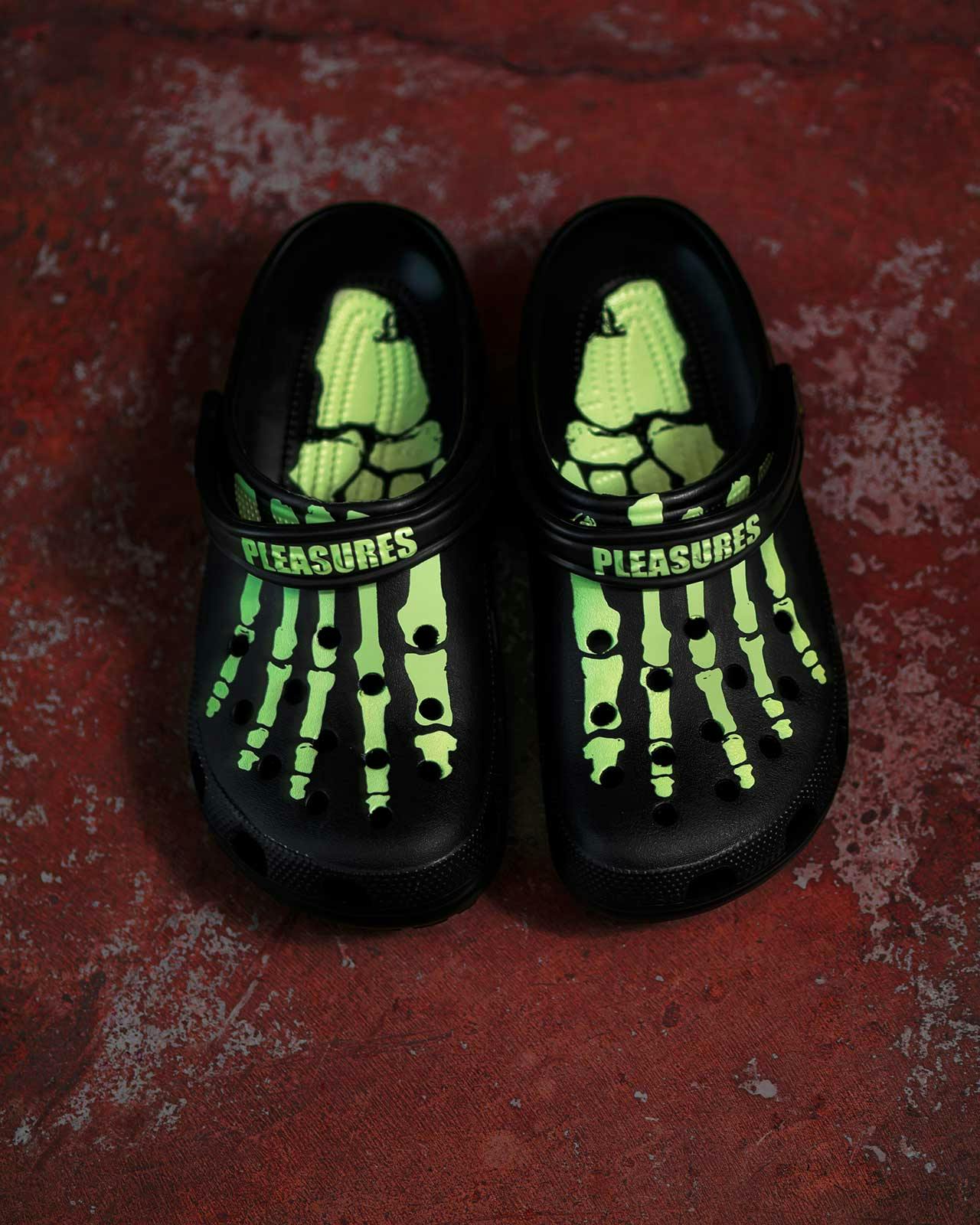 Pleasures & Crocs Drop Skeleton Clogs Collab for Halloween 2022