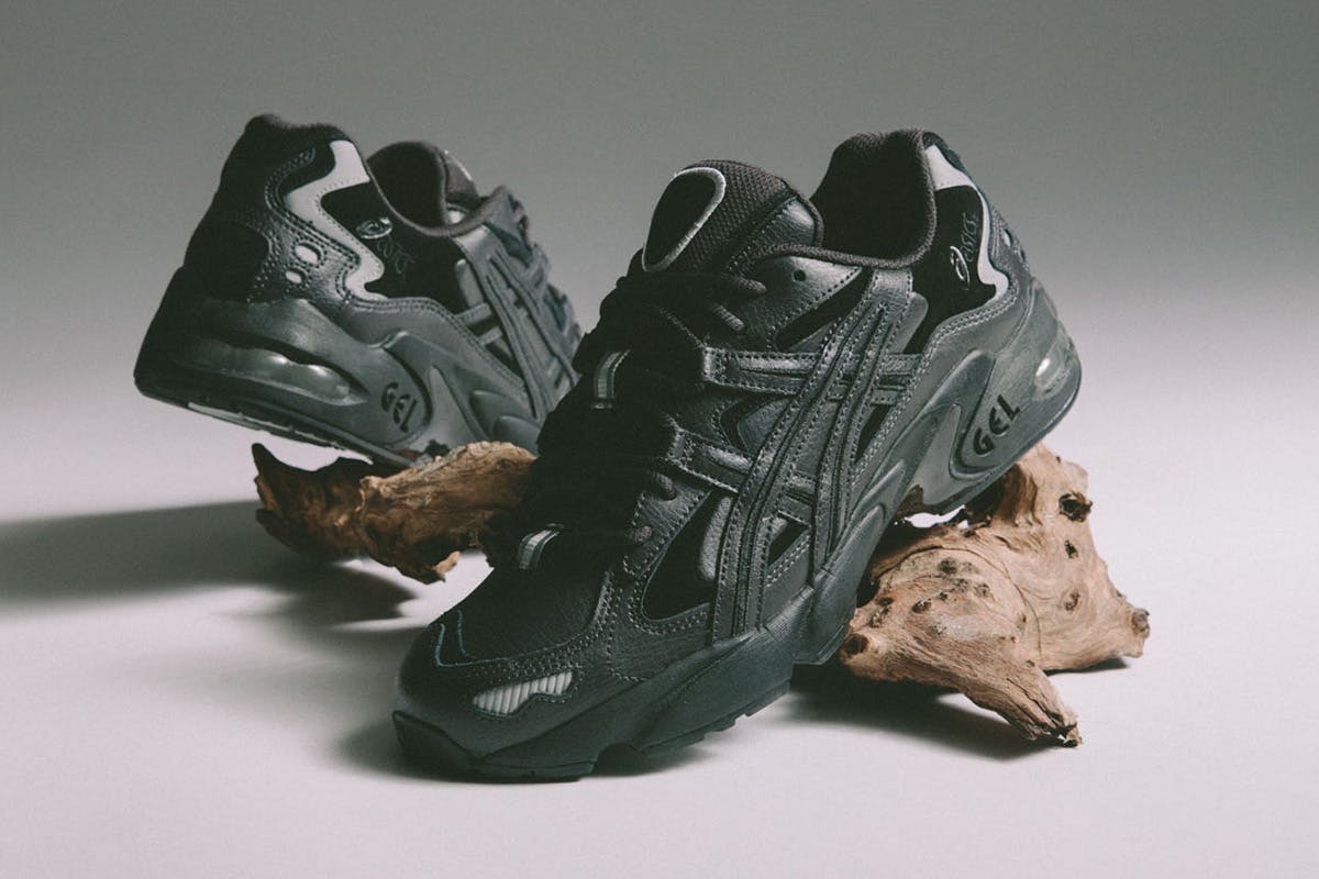 ASICS' GEL-KAYANO 5 Drops in Black & White Leather