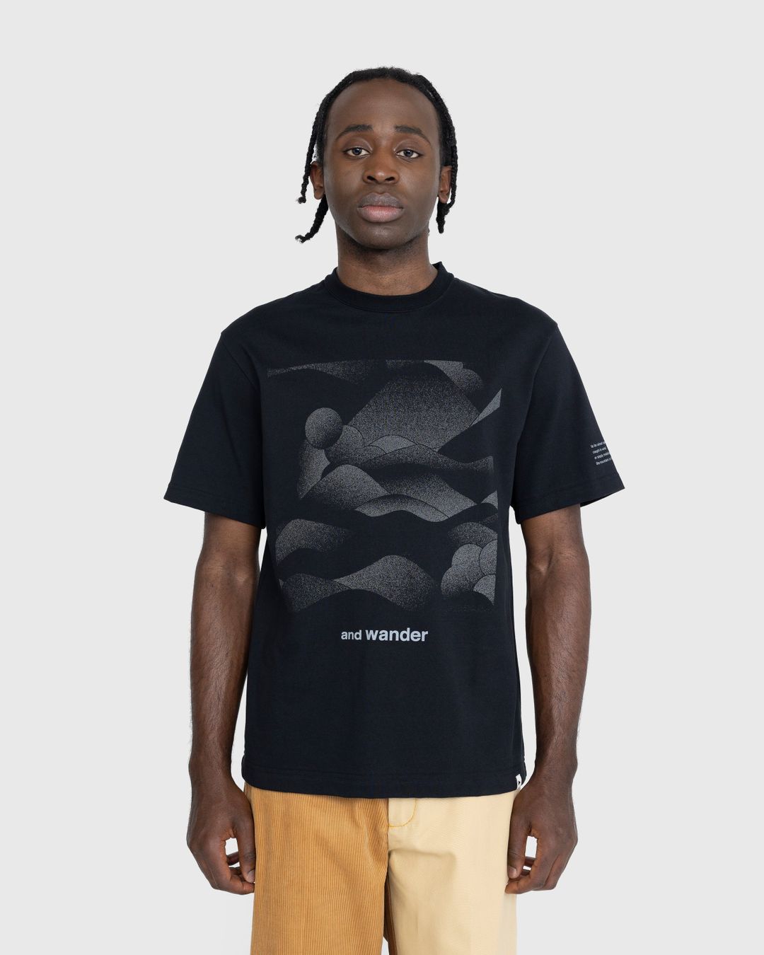 And Wander – Mountain Camo Tee Black | Highsnobiety Shop