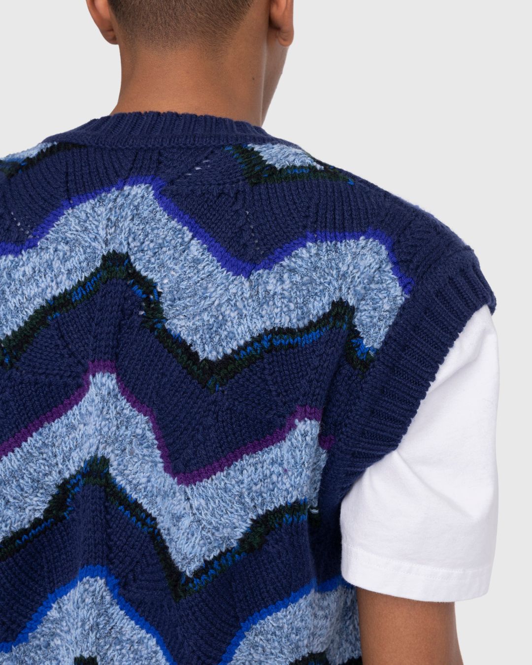 Missoni – Wavy Knit Vest Blue | Highsnobiety Shop