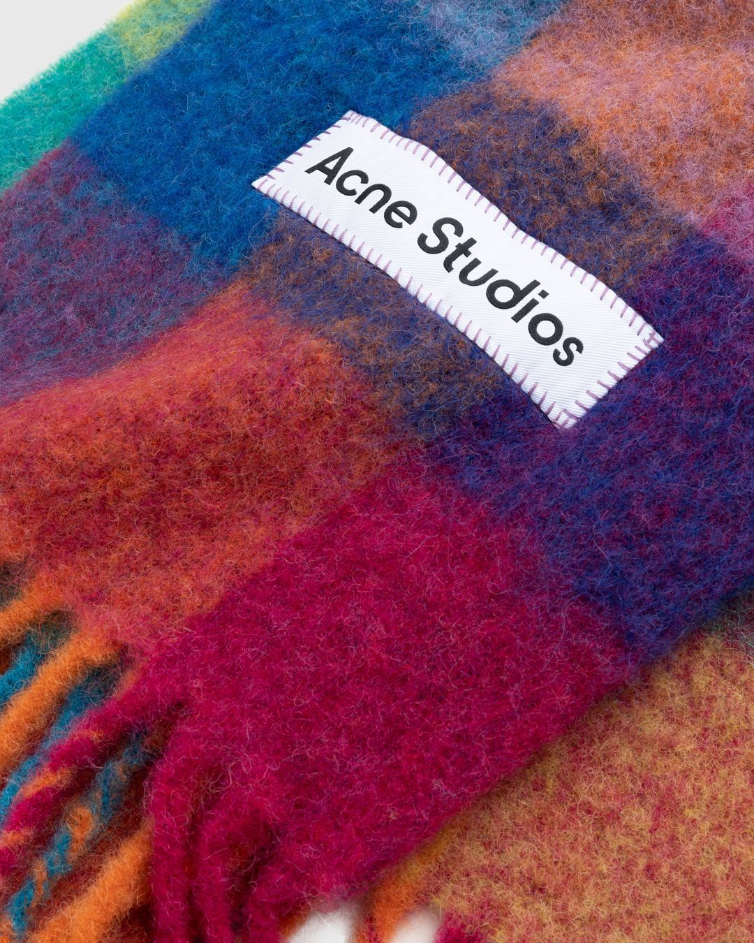 Acne Studios – Checked Mohair Scarf Multi | Highsnobiety Shop