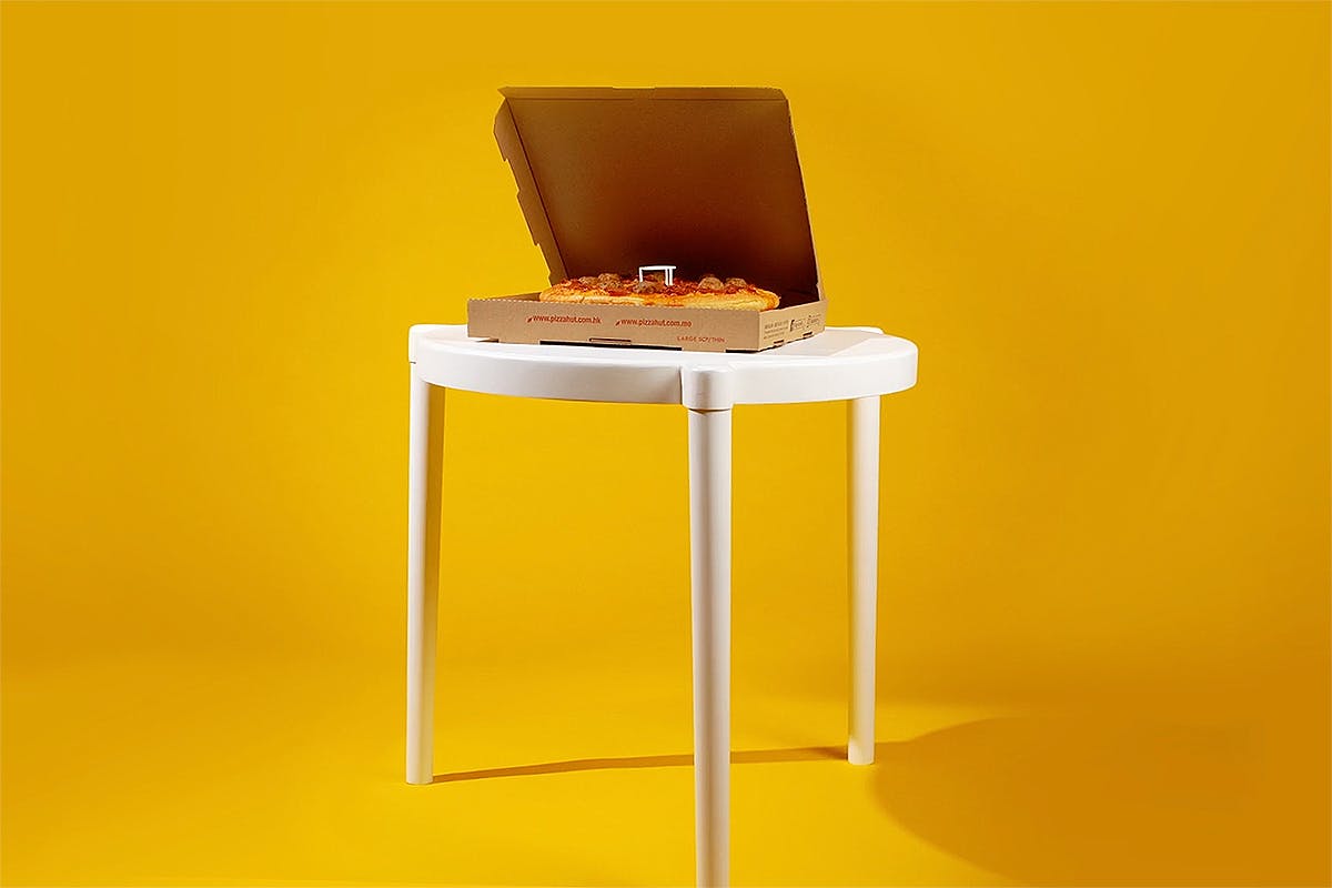 IKEA & Pizza Hut Create Life-Size Version of Tiny Pizza Tables