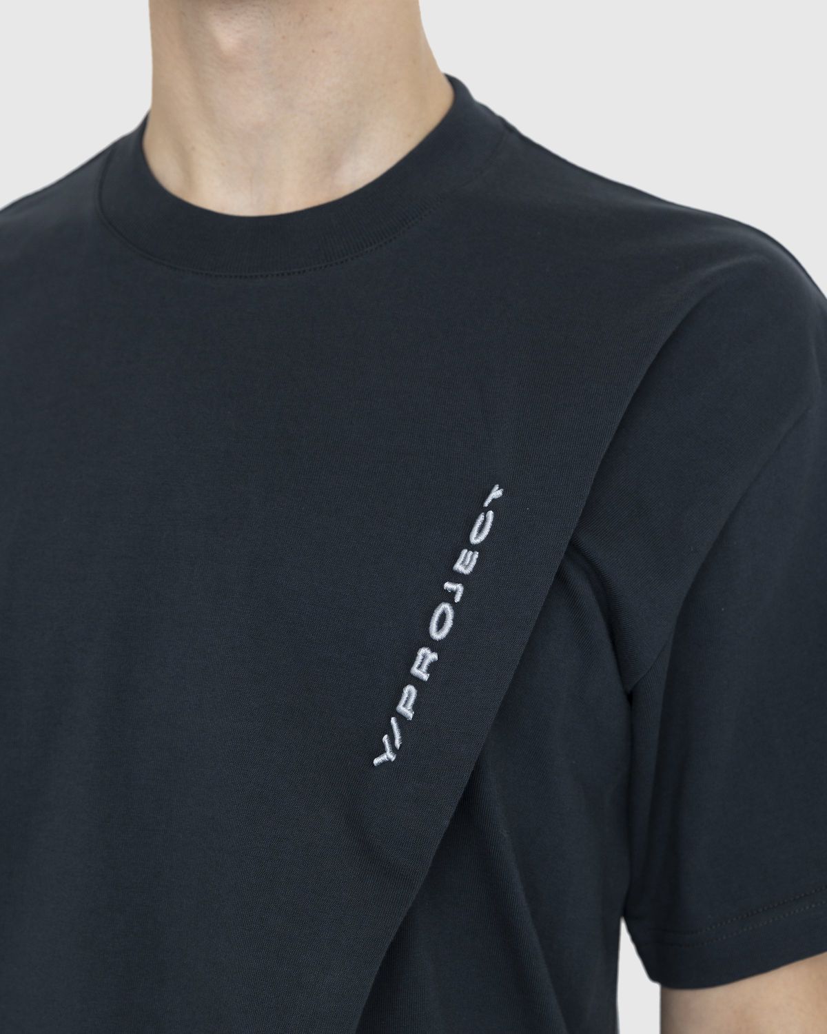 Y/Project – Pinched Logo T-Shirt Navy | Highsnobiety Shop