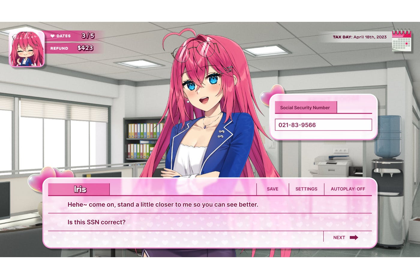 MSCHF Made Doing Your Taxes Into a Dating Sim Game