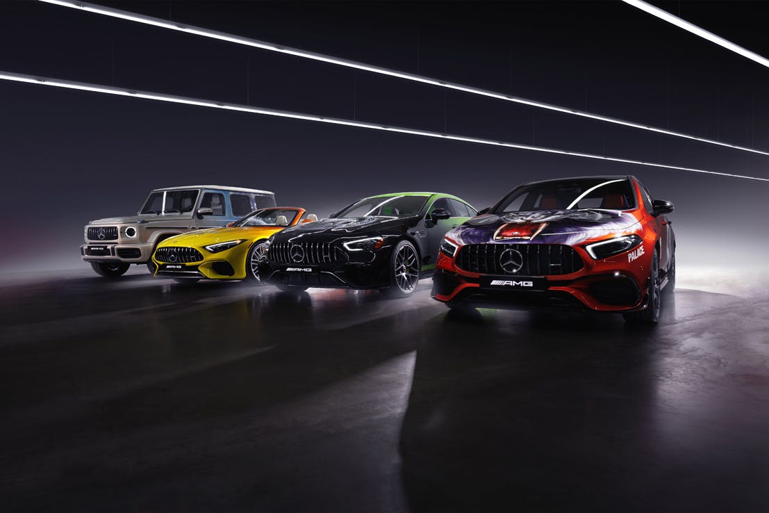 Palace x Mercedes-AMG SS22 Collab Collection, Art Cars
