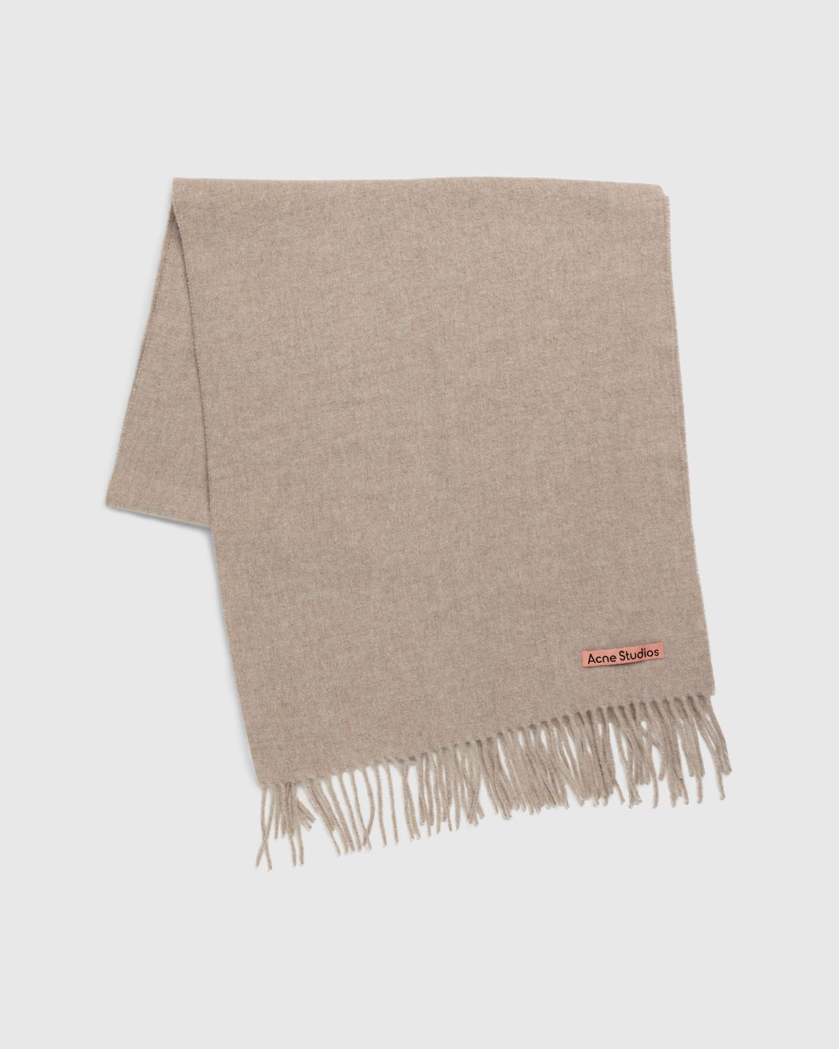 Acne Studios – Wool Fringe Scarf Oatmeal Melange | Highsnobiety Shop