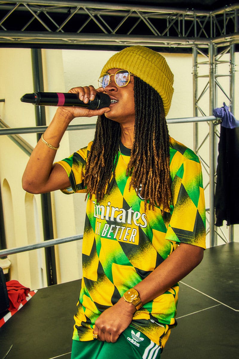 Koffee Wears Arsenal's Jamaica Kit at Notting Hill Carnival