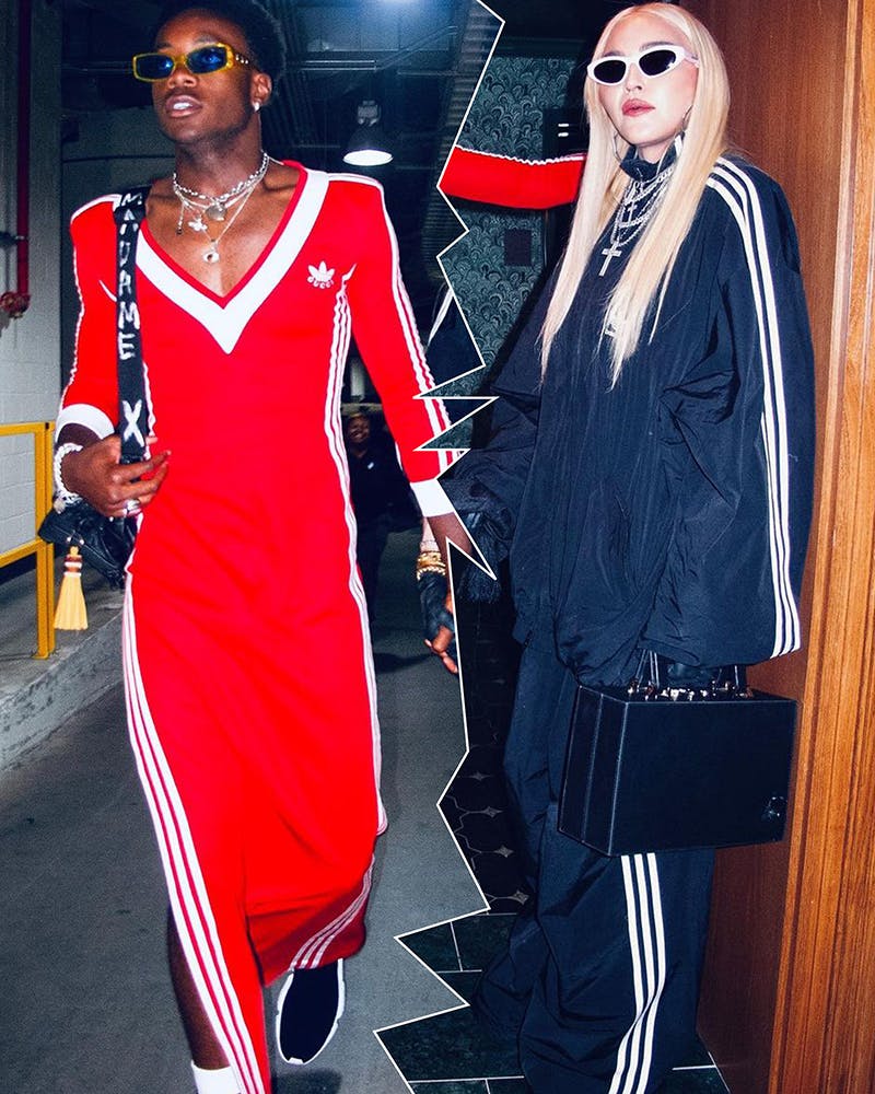 Madonna & Son David Banda Wear adidas x Gucci/Balenciaga Collab
