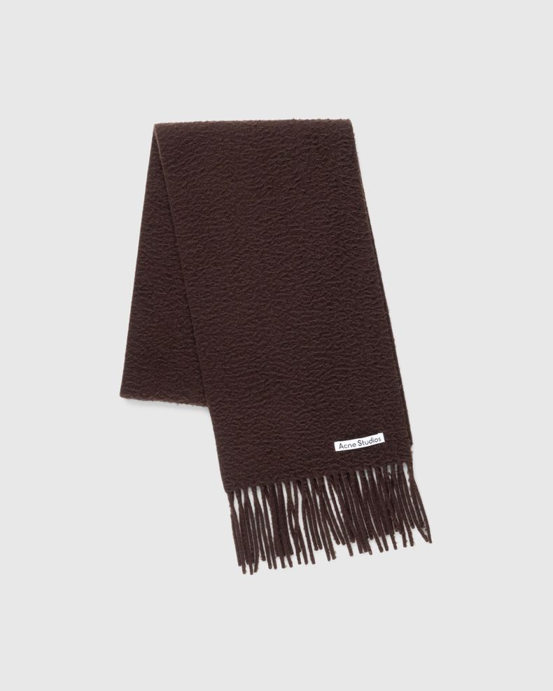 Acne Studios – Wool Fringe Scarf Chocolate Brown | Highsnobiety Shop