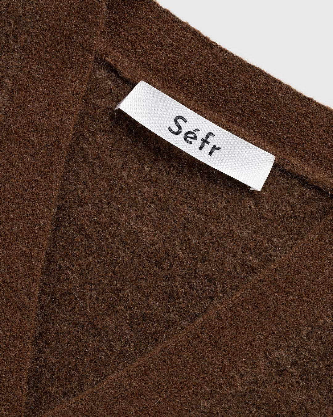 Séfr – Kaito Cardigan Brown Mohair | Highsnobiety Shop