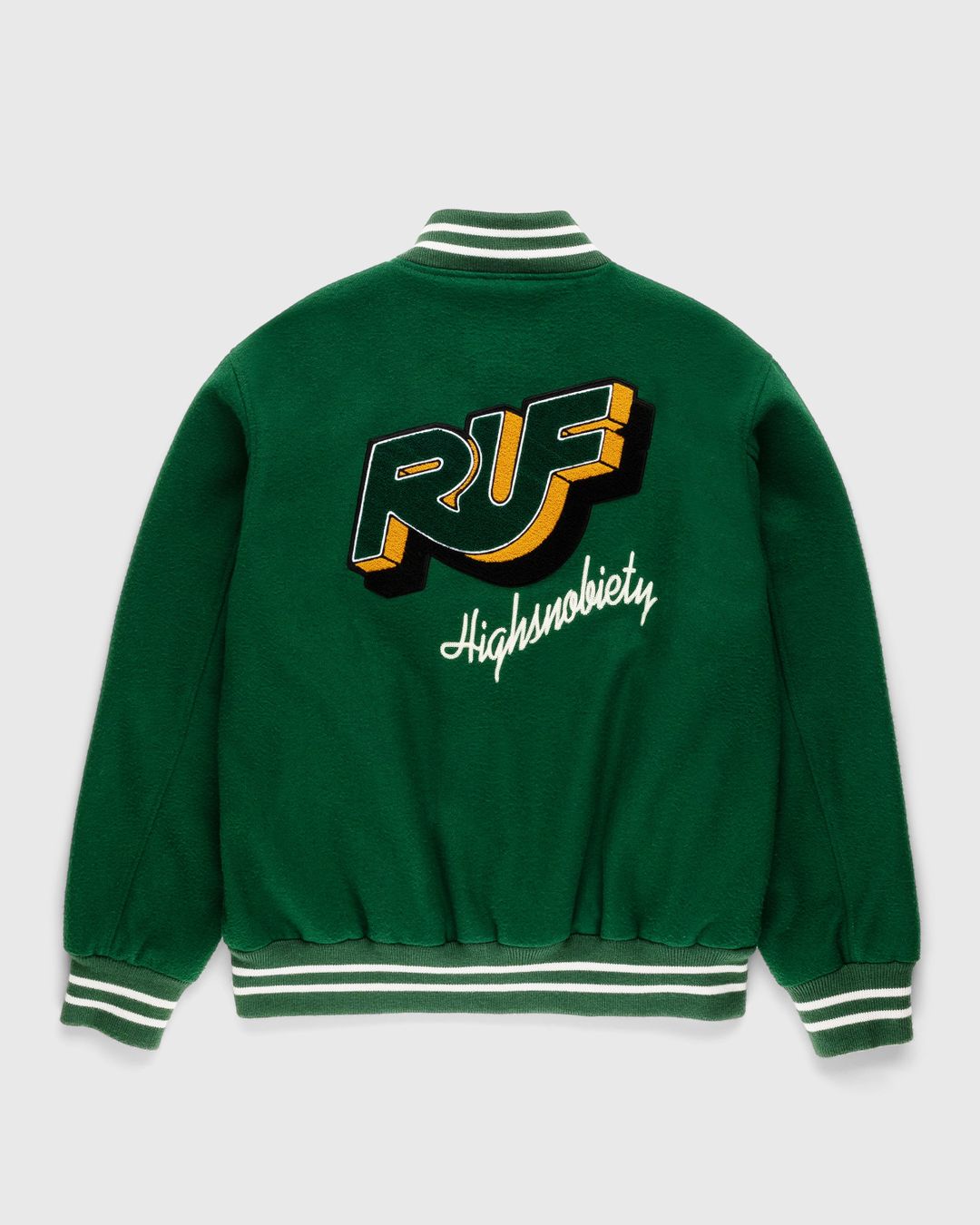 RUF x Highsnobiety – Varsity Jacket Green | Highsnobiety Shop