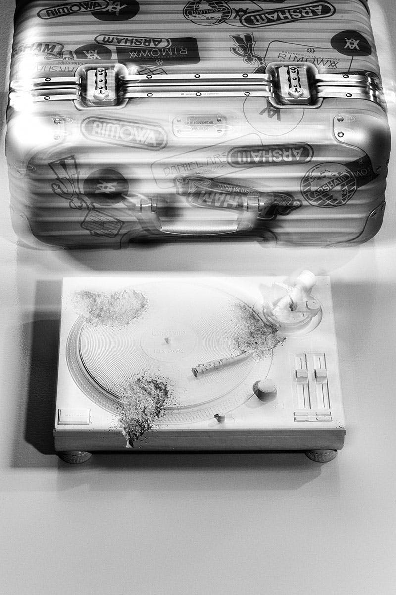 Daniel Arsham & RIMOWA Launch the Eroded Turntable & Pilot Case