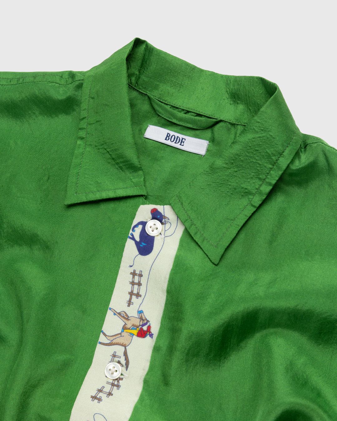 Bode – Round Up Short-Sleeve Shirt Green | Highsnobiety Shop