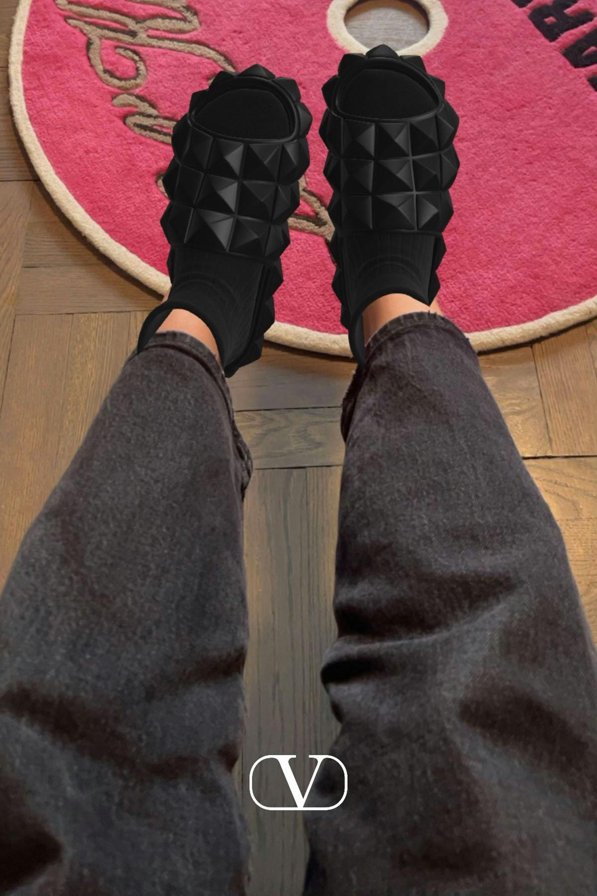 Valentino's Rockstud Slide Is Luxury, Rubberized