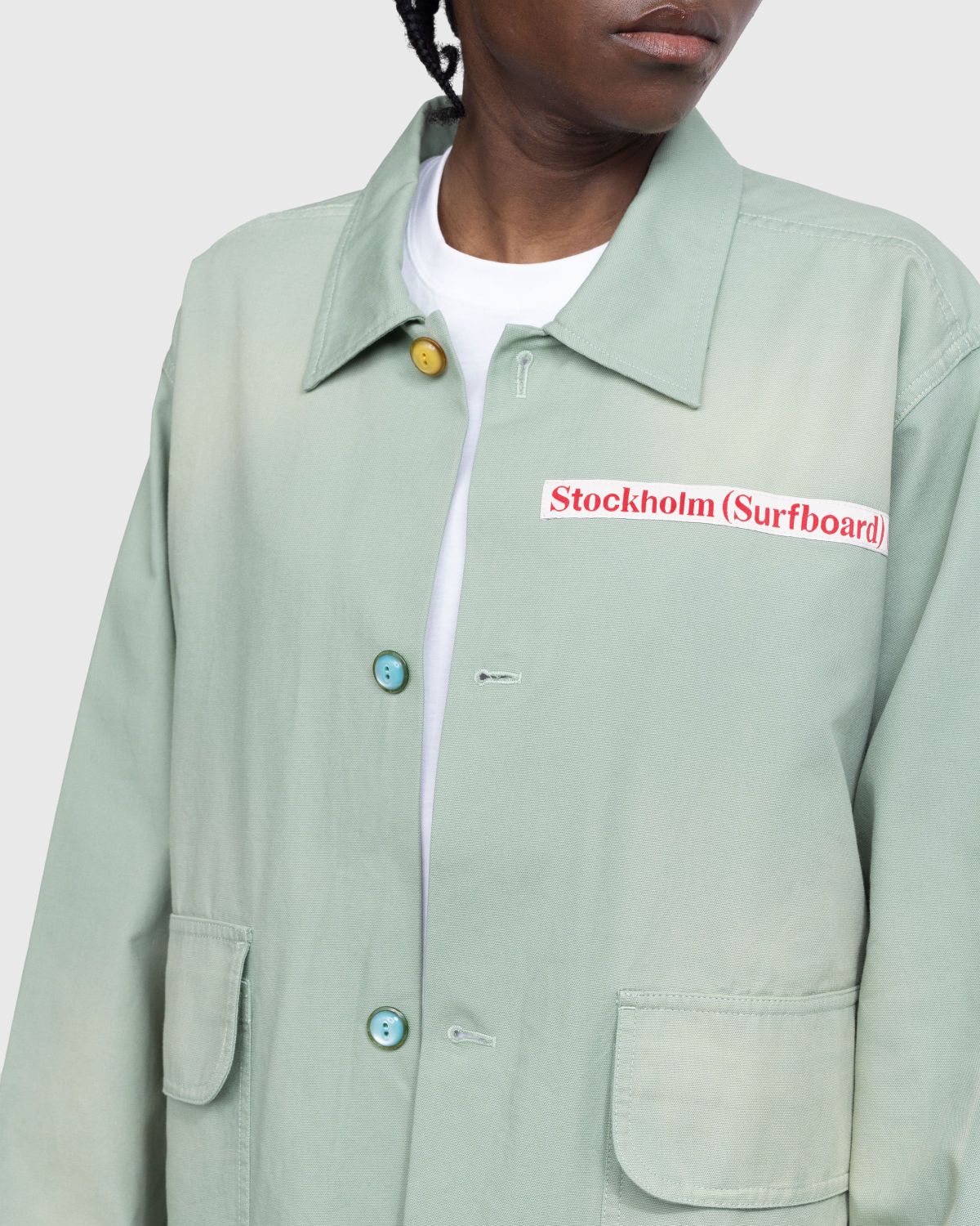 Stockholm Surfboard Club – Canvas Coach Jacket Sage | Highsnobiety Shop