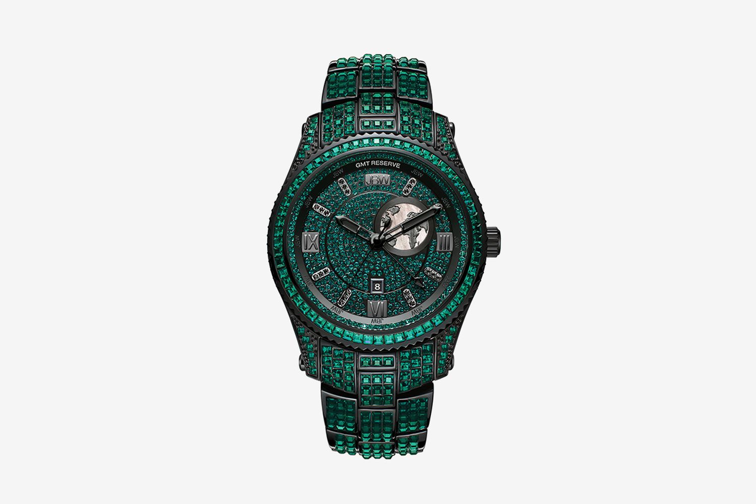 Shop the JBW Emerald RESERVE GMT Diamond Watch Here