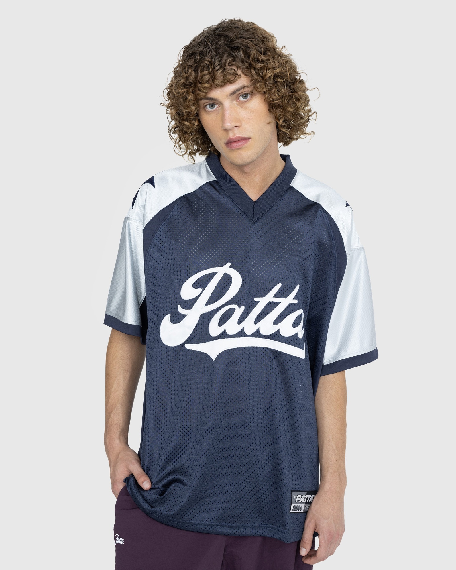 Patta – Respect Football Jersey Blue Nights/Pearl Blue | Highsnobiety Shop